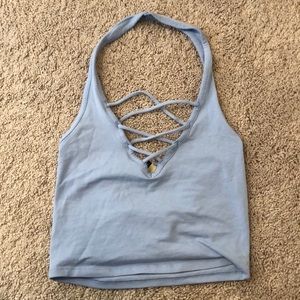 Express | Tops | Blue Crop Top | Poshmark
